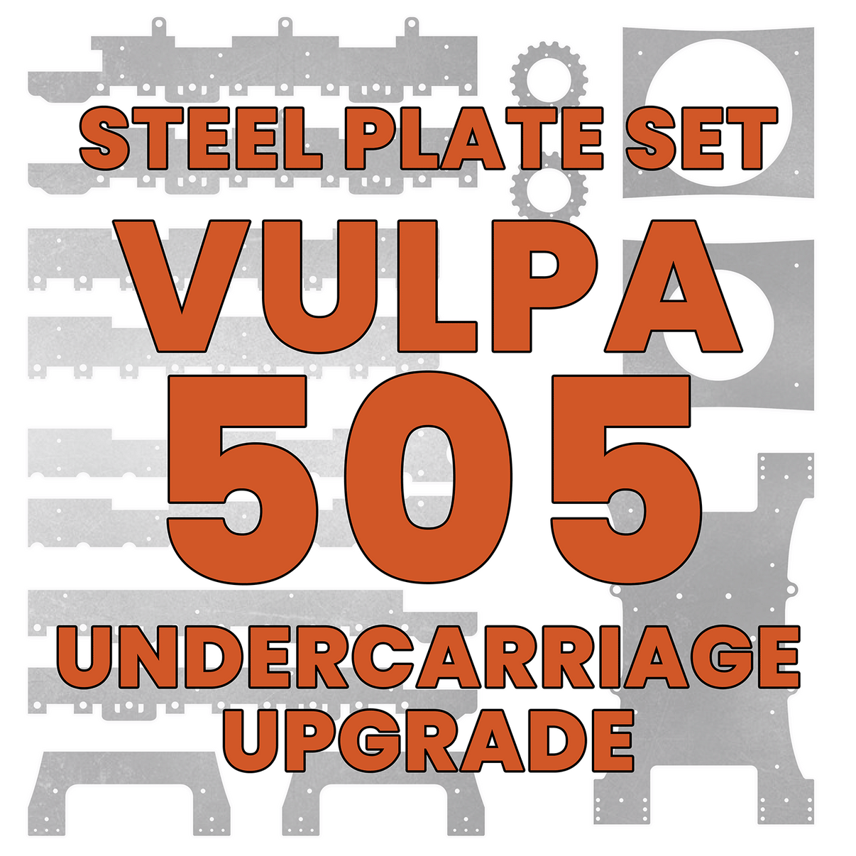 Vulpa 505 Excavator Undercarriage Upgrade Steel Plate Set - Burnie222 ...